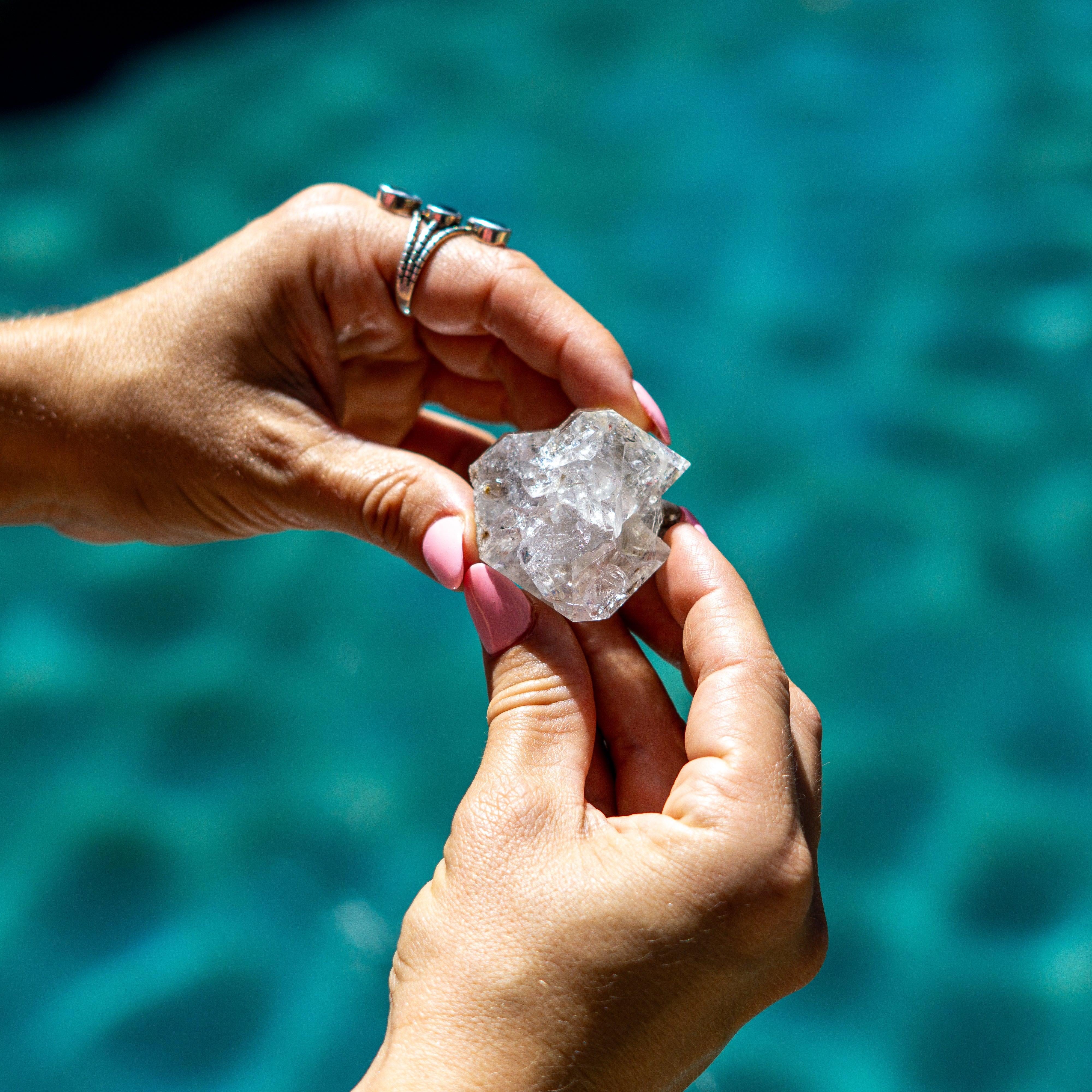 Triple Terminated Herkimer Diamond Quartz Crystal – Earth Family Crystals