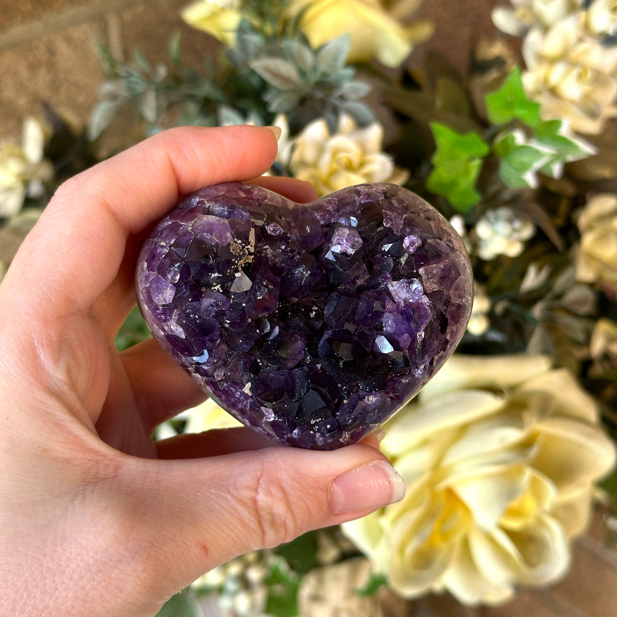 Ethereal Gemmy Amethyst Gemstone Cluster Heart Carving from Uruguay ...