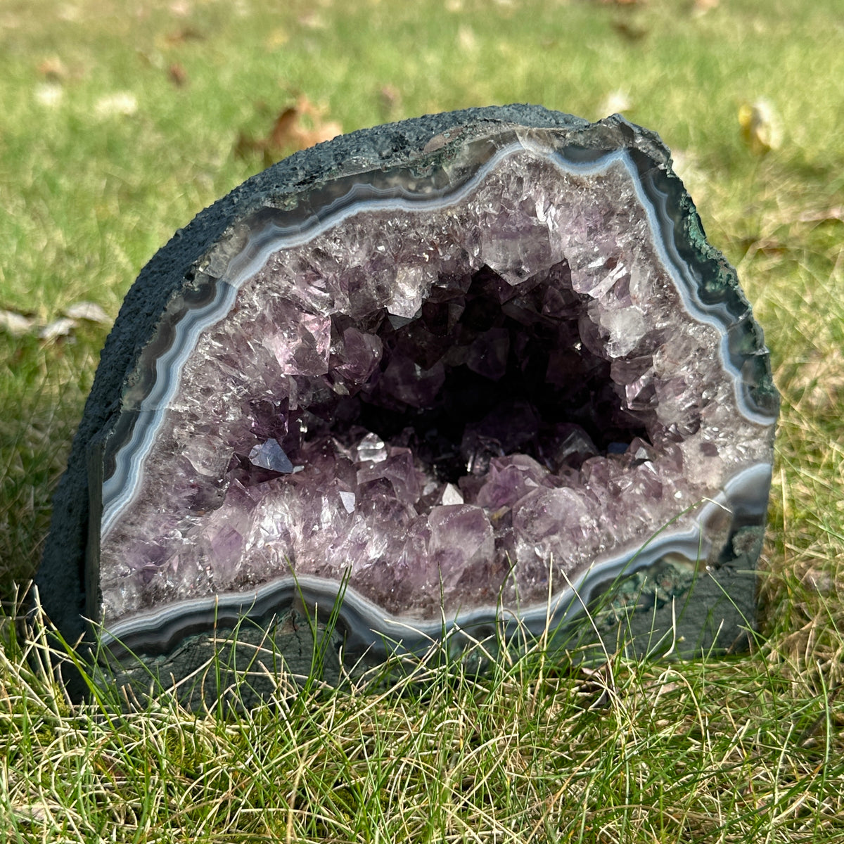 Druzy Cave Gemmy Purple Amethyst Centerpiece Cathedral Display Crystal ...