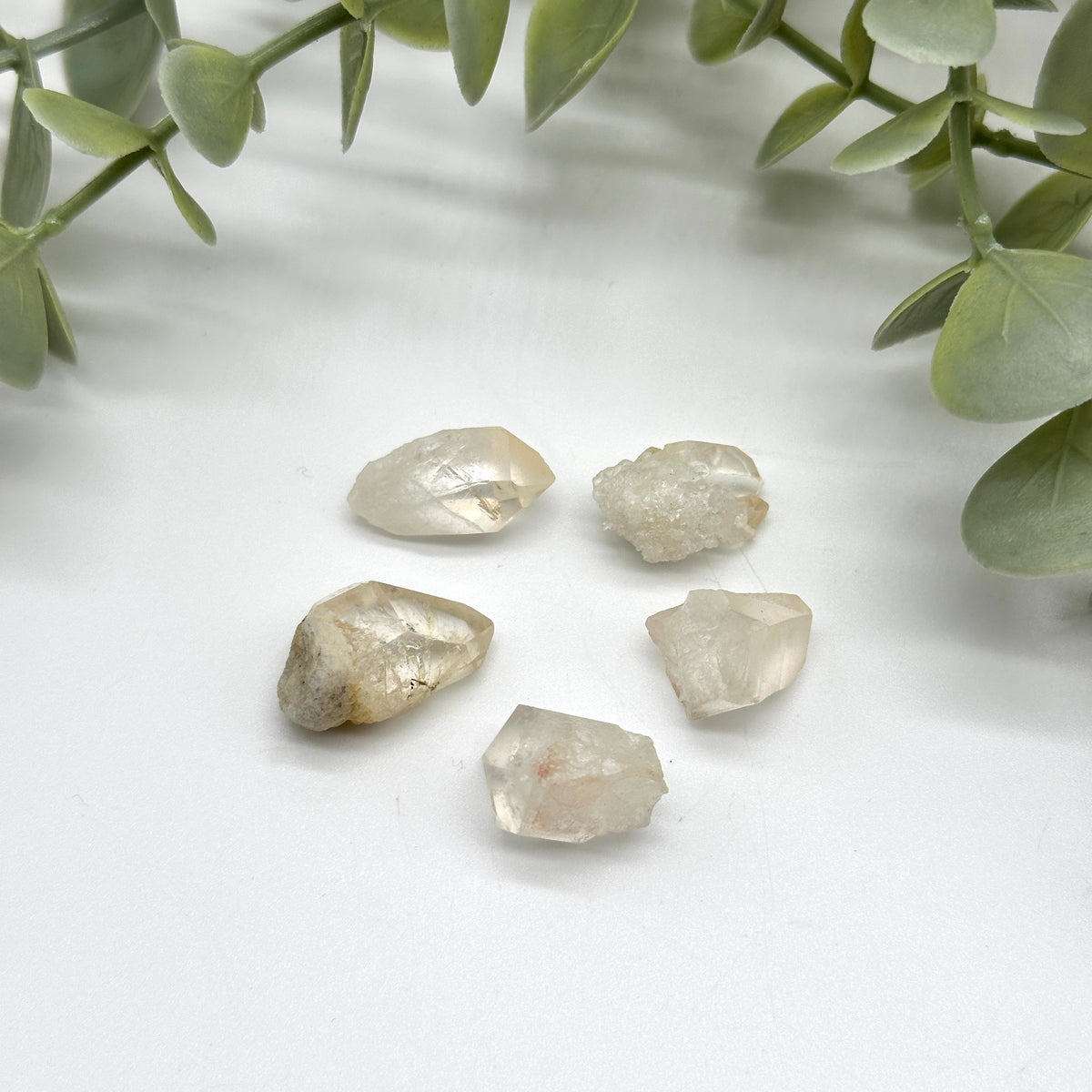 Set of 5 Mini Clear Quartz Crystal Points Perfect for Crystal Grids ...