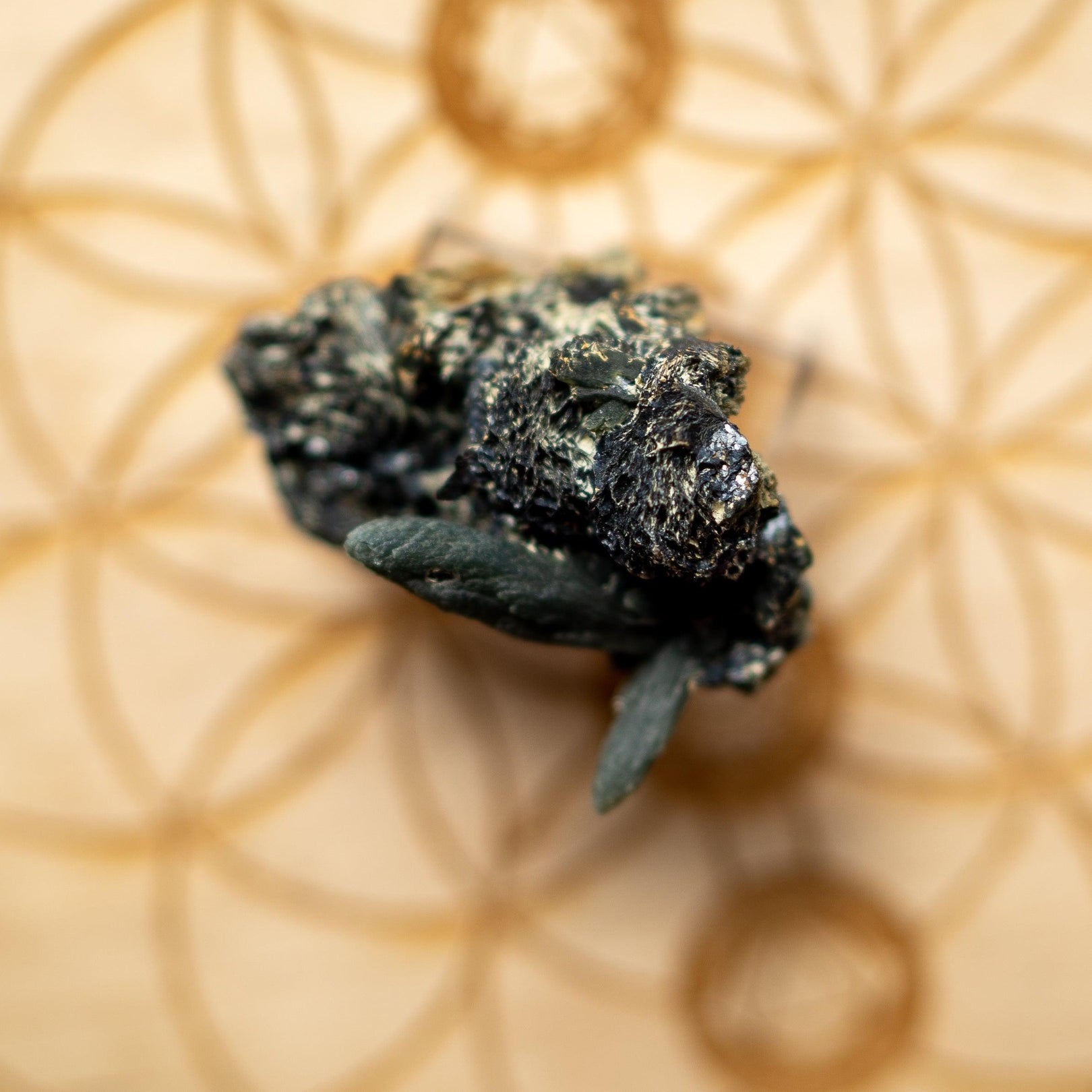 Greek Seriphos Green Quartz Points Crystal Matrix on Display Stand ...